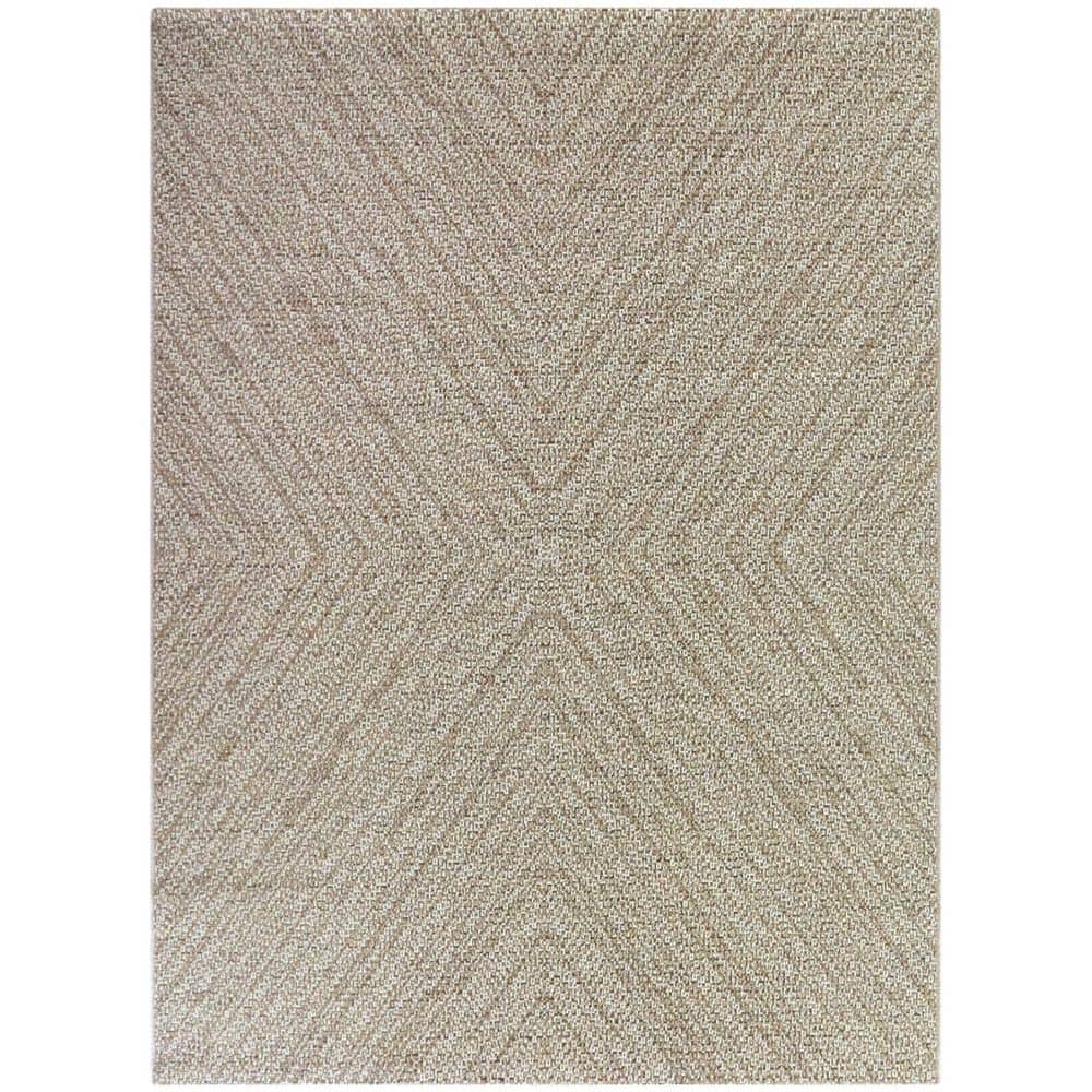 Molina Taupe 7 ft. 10 in. x 10 ft. Textured Indoor/Outdoor Area Rug ...