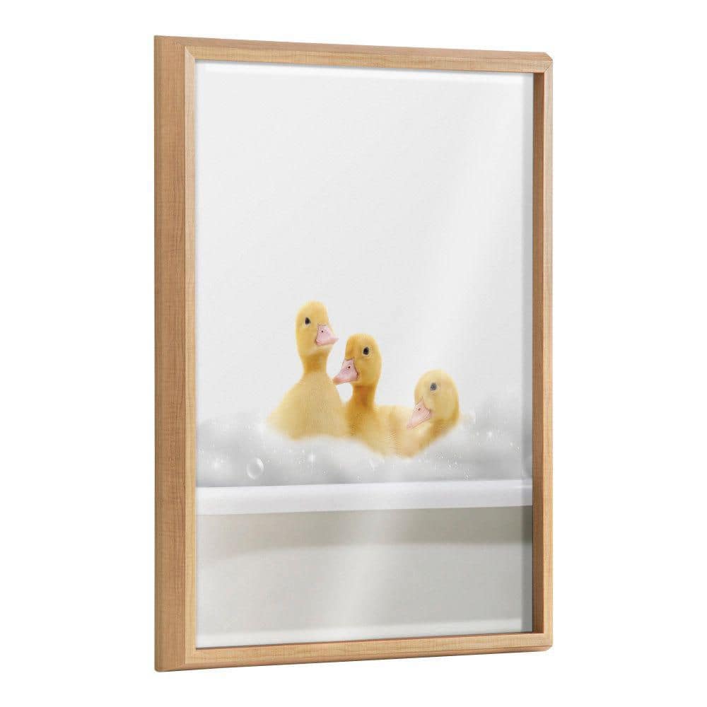 Kate and Laurel Blake Bathroom Bubble Bath 3 Ducks by the Creative Bunch Studio Framed Glass Art ...