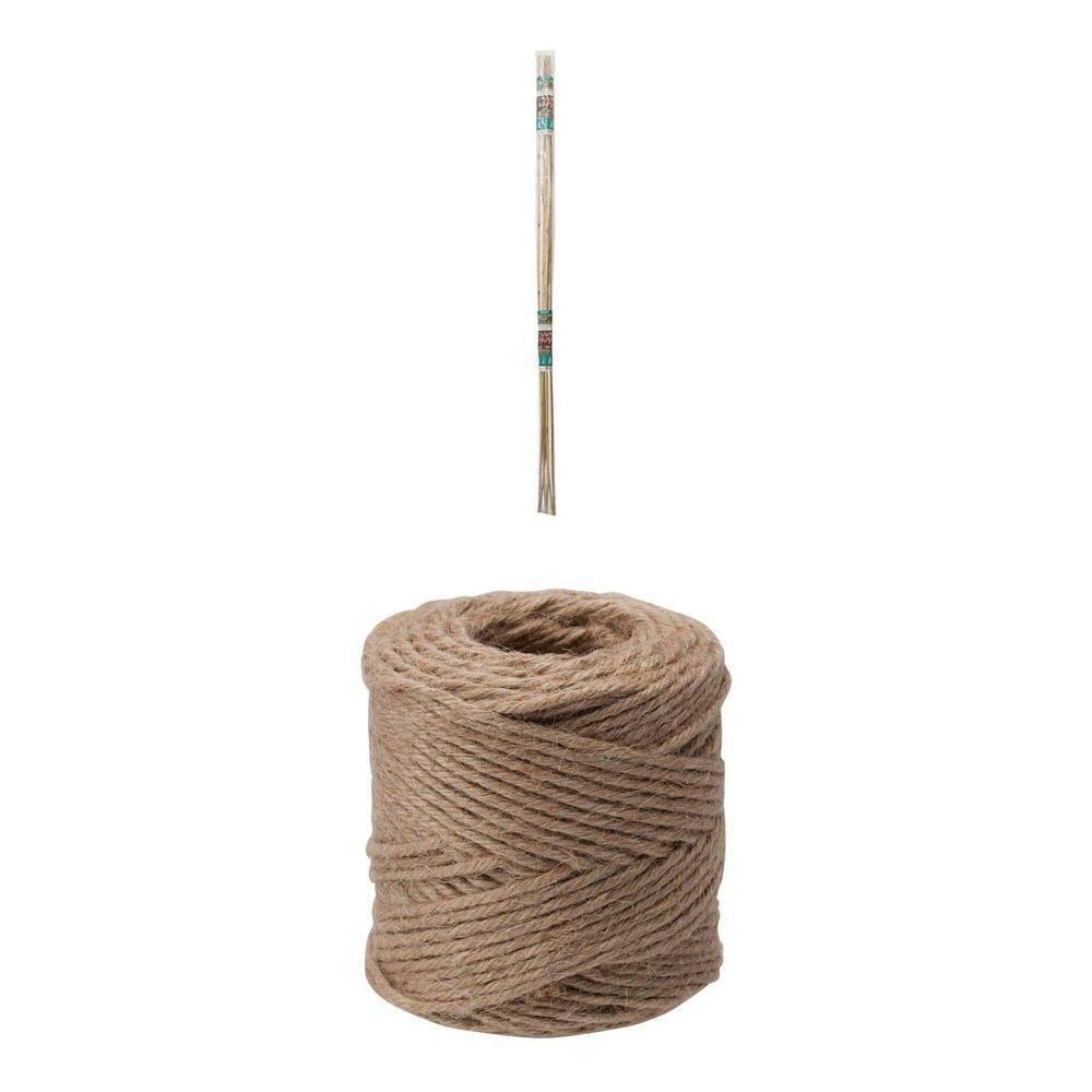 6 ft. Bamboo Stakes (6-Pack) and #30 x 190 ft. Natural Jute Twine Combo - The Home Depot