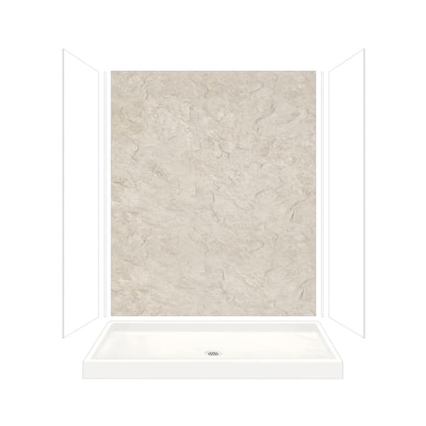 Transolid Expressions 32 in. x 60 in. x 72 in. Shower Kit with Center ...