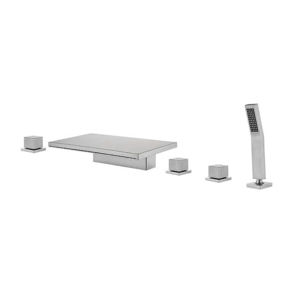 cobbe Single-Handle Tub Deck Mount Roman Tub Faucet with Hand Shower ...