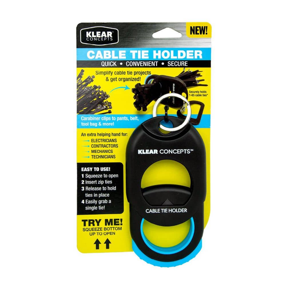 Klear Concepts Cable Zip Tie Holder with Carabiner (1 Pack) 913100 - The Home Depot