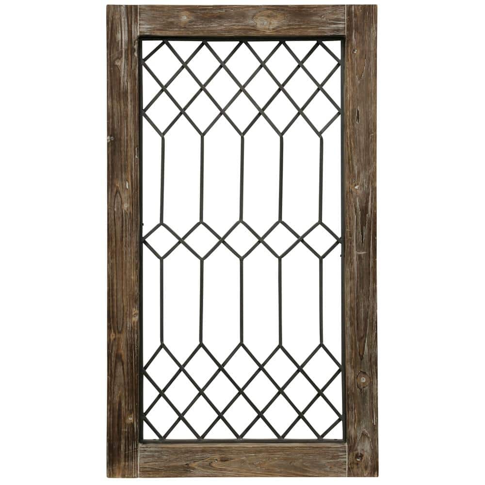 StyleCraft Wood-Framed Metal Grate 1 Wall Decor WI52458DS - The Home Depot