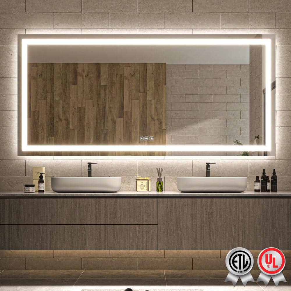 Reviews for waterpar 84 in. W x 40 in. H Rectangular Frameless Wall ...