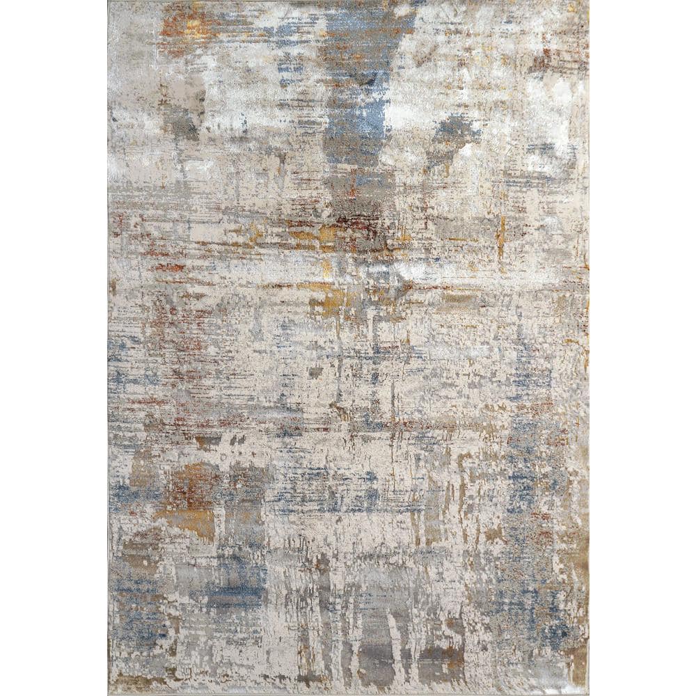 Dynamic Rugs Gold 7 ft. 10 in. X 10 ft. 10 in. Grey/Ivory/Multi ...