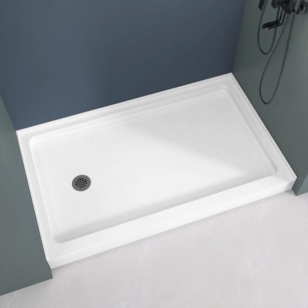 NTQ 60 in. x 32 in. Single Threshold Acrylic Shower Base Alcove Floor ...