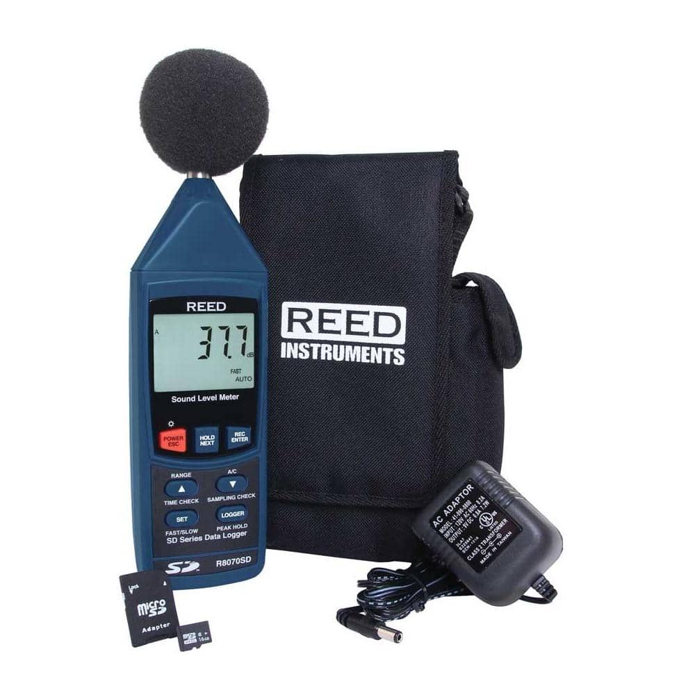 REED Instruments Data Logging Sound Meter with Adapter and SD Card Kit ...