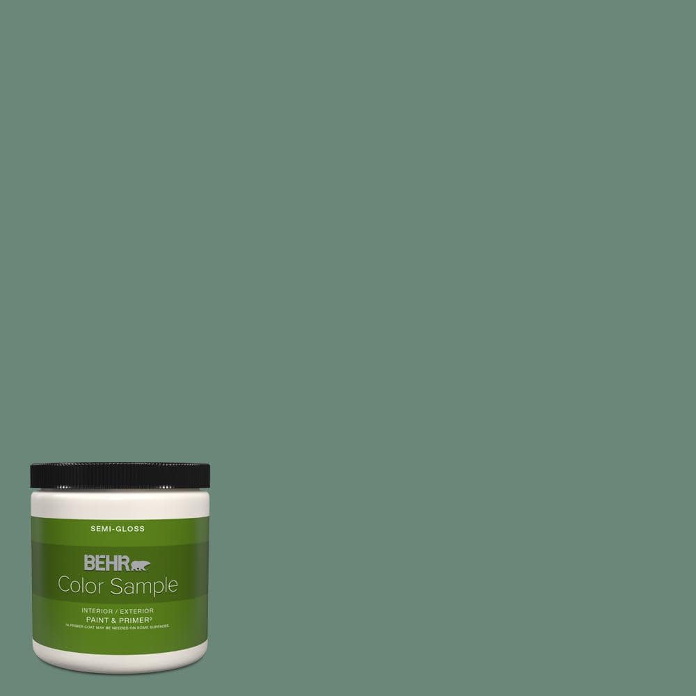 BEHR PREMIUM PLUS 8 oz. #S420-5 Sycamore Grove Semi-Gloss Interior ...