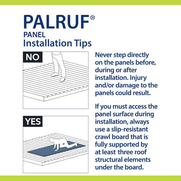 Palruf 2.2 ft. x 12 ft. Corrugated PVC Roof Panel in White 101339 - The ...