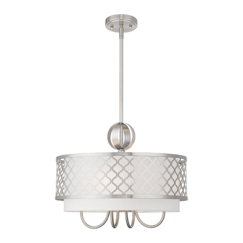 AVIANCE LIGHTING Amalfi 60-Watt 5 Light Silver Pendant Light with Off ...