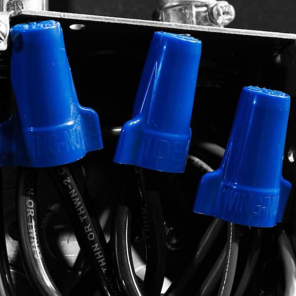 IDEAL Wing-Nut Wire Connector, 454 Blue, Bag of 25 30-454P - The Home Depot