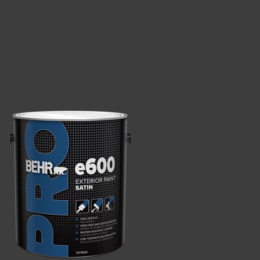 BEHR PRO 1 gal. #PPF-59 Raven Black Satin Exterior Paint PR64301 - The ...