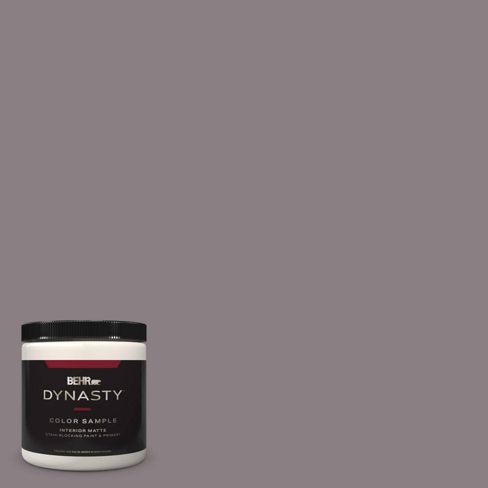 BEHR DYNASTY 8 oz. #N570-4 Classy Plum Matte Stain-Blocking Interior ...