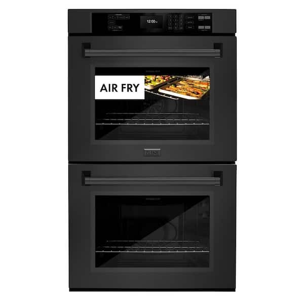 Zanussi double oven black store