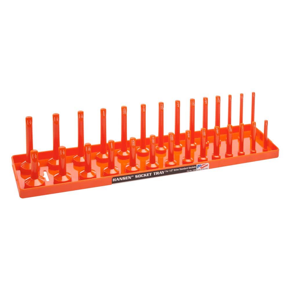 Hansen 1/2 in. Drive Standard 2 Row Socket Holder - Orange 1205 - The ...