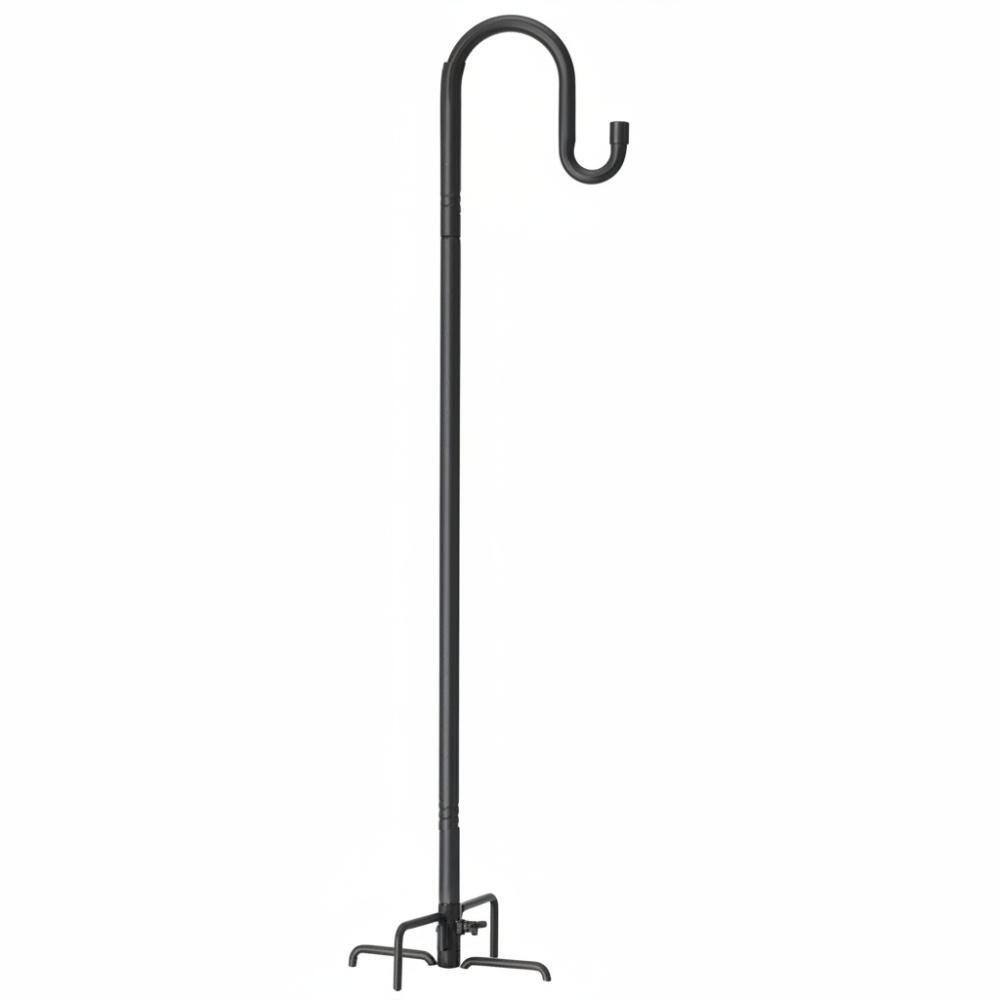 94 in. Black Stainless Steel Shepard's Hooks RT1076 - The Home Depot