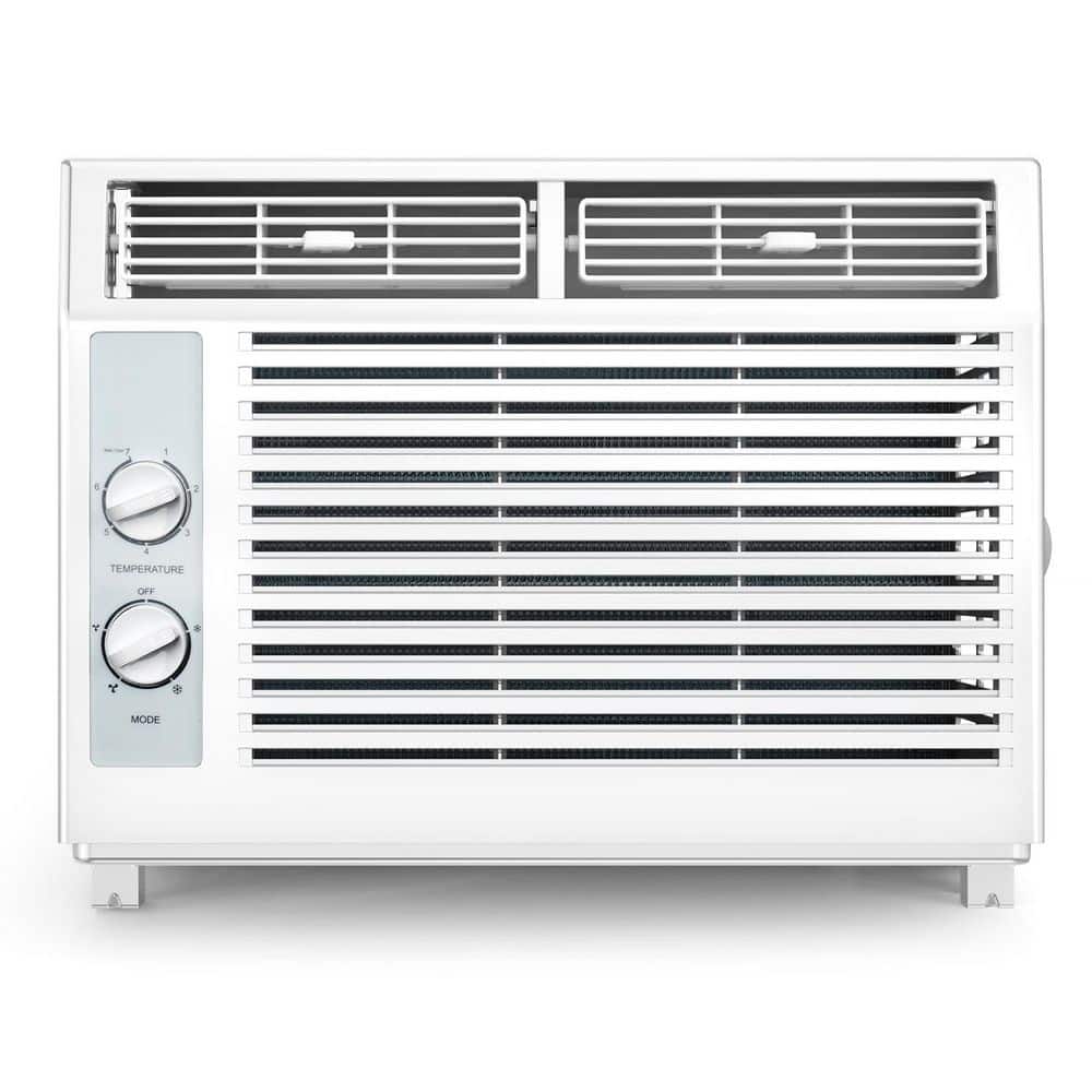 COWSAR 5,000 BTU 115V Window Air Conditioner Cools 150 sq. ft. Through the Wall AC with Remote ...