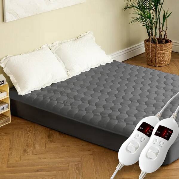JEAREY Grey Queen Electric Heated Pad TY-JRCL-GRAY-Q - The Home Depot