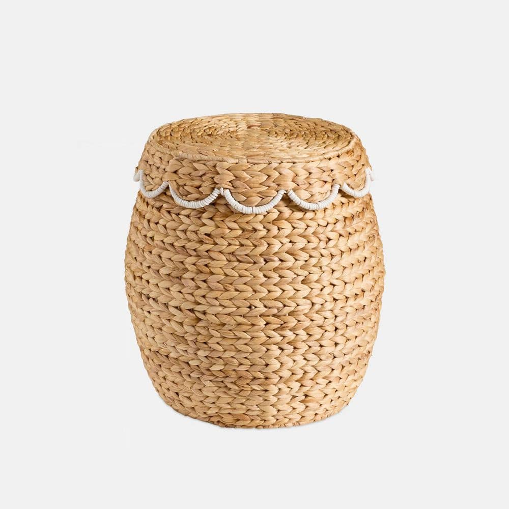 Brown 17 in. x 19.5 in. Wicker Decorative Basket with Lid ZSKY10928 ...