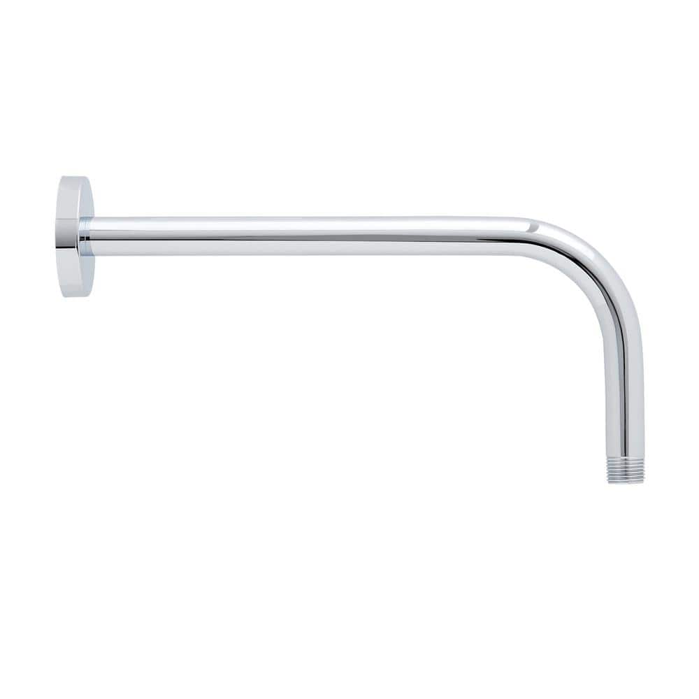 SIGNATURE HARDWARE 12-3/8 in. Wall Mounted Shower Arm and Flange Chrome ...