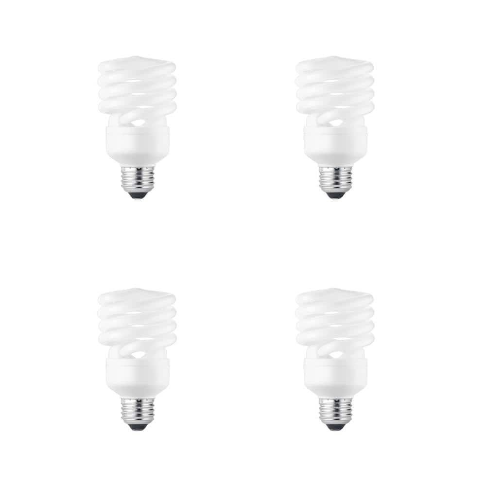 100-Watt Equivalent A21 Spiral Non-Dimmable E26 Medium Base CFL Compact ...