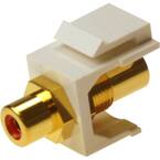 NTW RCA Red F/F Feed-Through Snap-In Keystone Jack Insert - White NKYN ...