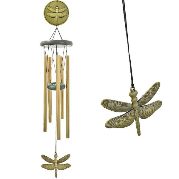 32 in. Dragonfly Wind Chimes for Outside, Aluminum Windchimes Outdoors ...