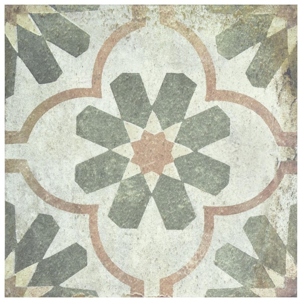 Merola Tile D'Anticatto Decor Florence 8-3/4 in. x 8-3/4 in. Porcelain ...