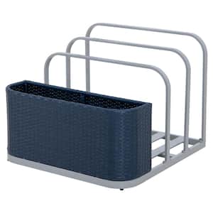 Sunjoy Navy 36 in. x 24 in. Floating Tray for Pool Wicker Serving Table ...