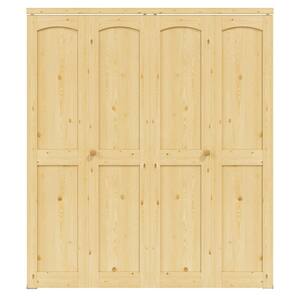 ARK DESIGN 60 in. x 80 in. Arch Panel 2-Lite Solid Core Unfinished Pine ...