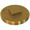 JONES STEPHENS 5 in. Brass Raised Head Cleanout Plug 5-1/2 in. O.D. for ...