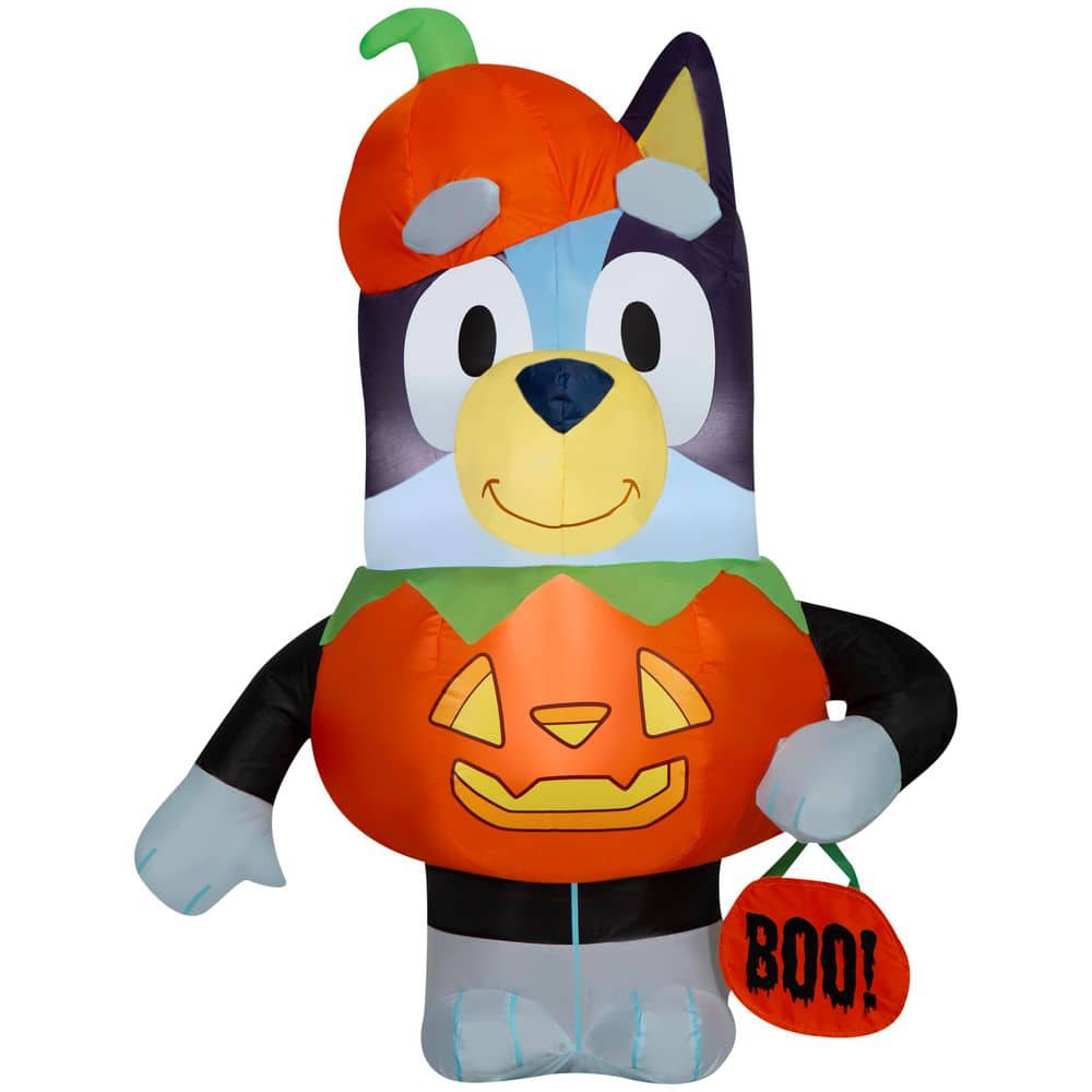 3.5 ft Halloween Inflatable Bluey in Jack-O-Lantern Costume Halloween ...