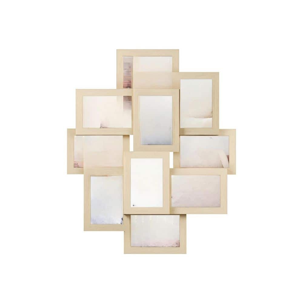 10-Pack 4'' x 6'' Beige Wood Collage Frame for Wall HDCP5CS5W2 - The ...