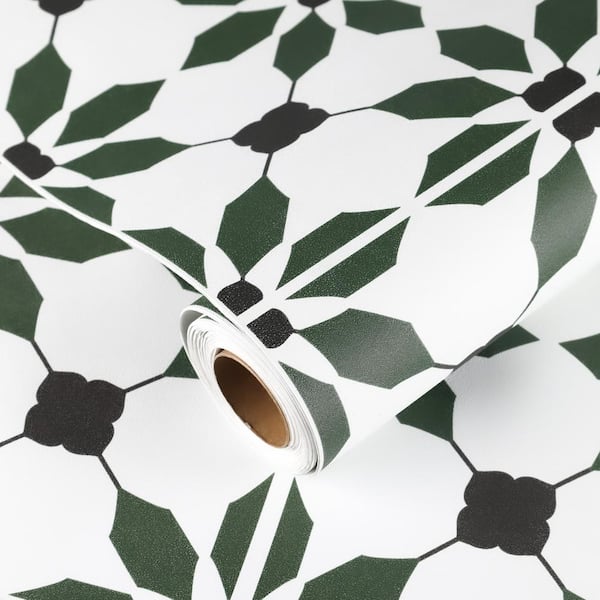 Jeedeson 12 in. x 120 in. Vinyl Peel and Stick Wall Sticker Roll, Black ...