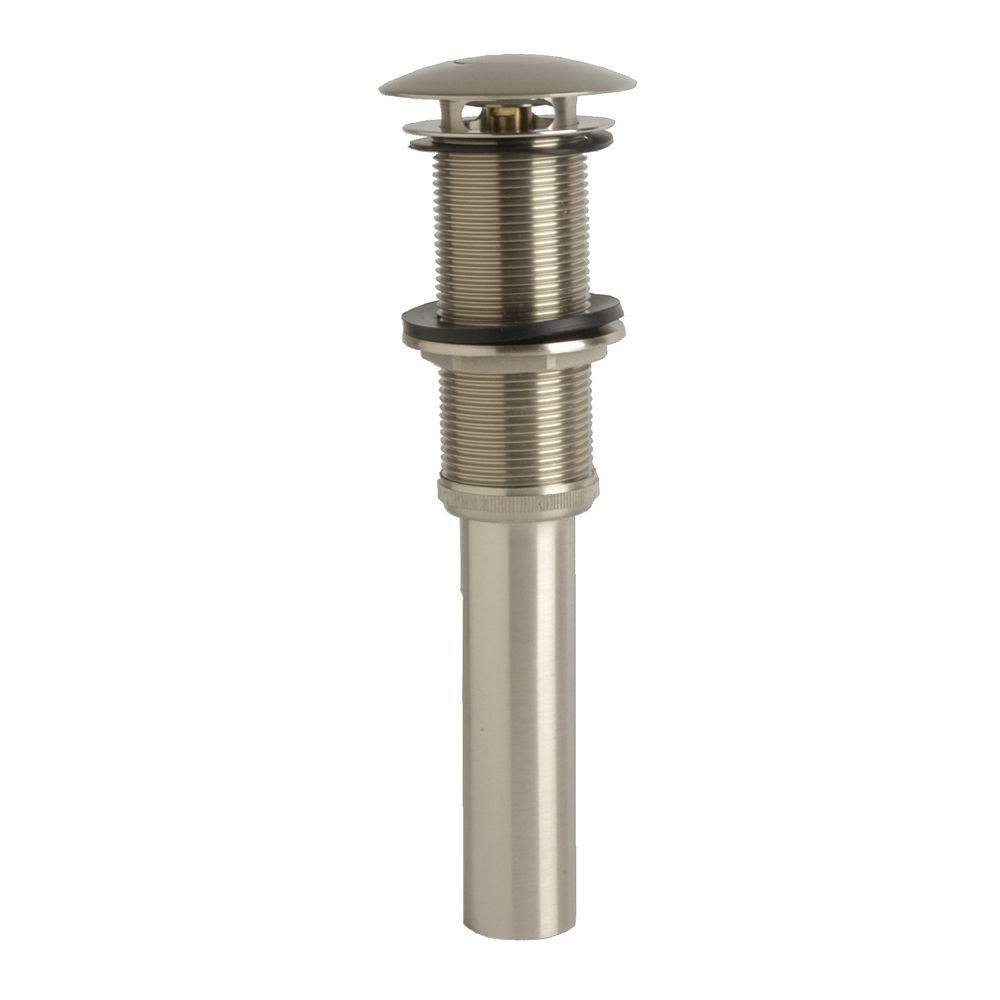 DANCO Push-Button Sink Drain without Overflow in Brushed Nickel 89462 ...
