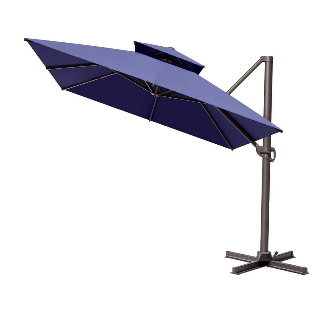 Crestlive Products 13 ft. x 10 ft. Aluminum Patio Cantilever Umbrella ...