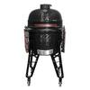 Kalamera 18 in. Kamado Ceramic Charcoal Grill in Black with Cart and ...