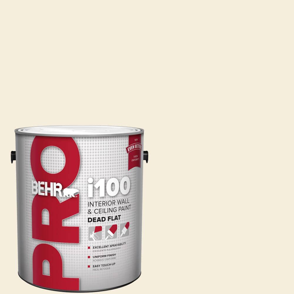 BEHR PRO 1 gal. #W-D-300 Eggshell Cream Dead Flat Interior Paint ...
