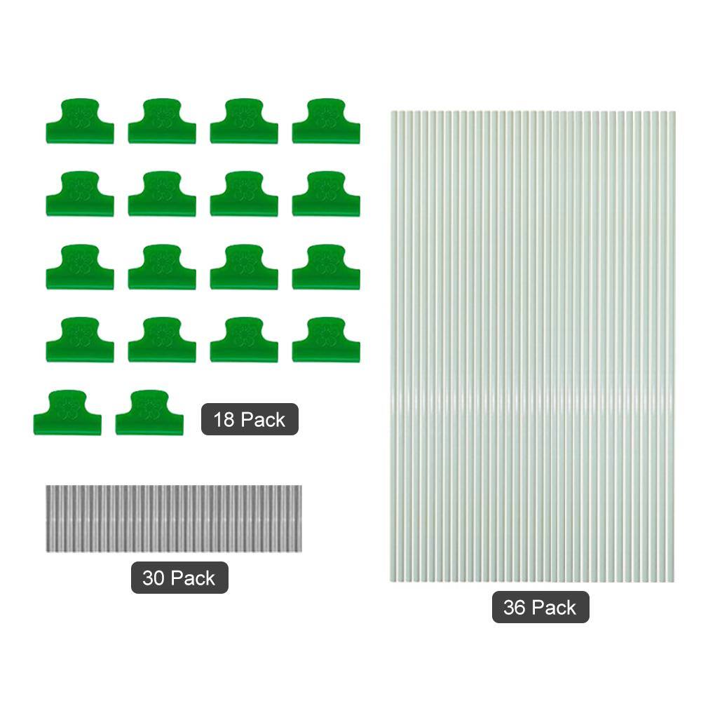 Agfabric 17 in. Fiberglass Greenhouse Hoops Grow Tunnel 36- Piece ...