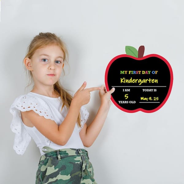 Afoxsos 1-Pack 12 in. x 12 in. PVC Plastic Chalkboard Style Photo Prop ...