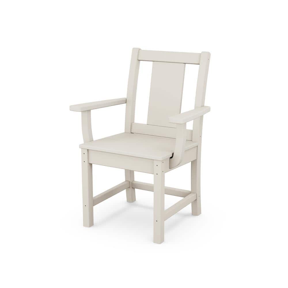 POLYWOOD Prairie Dining Arm Chair in Sand TLD260SA - The Home Depot