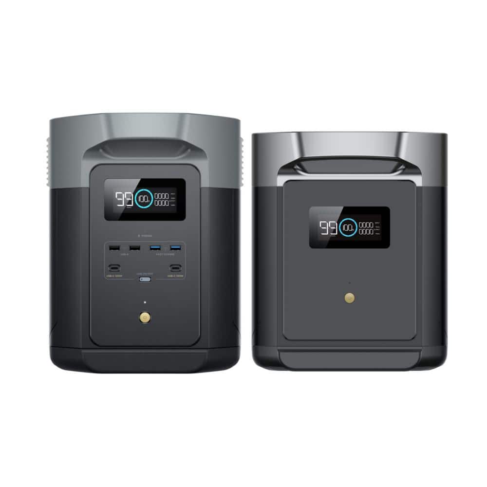 EcoFlow 2400W Output/4800W Peak Push-Button Start Battery Generator ...