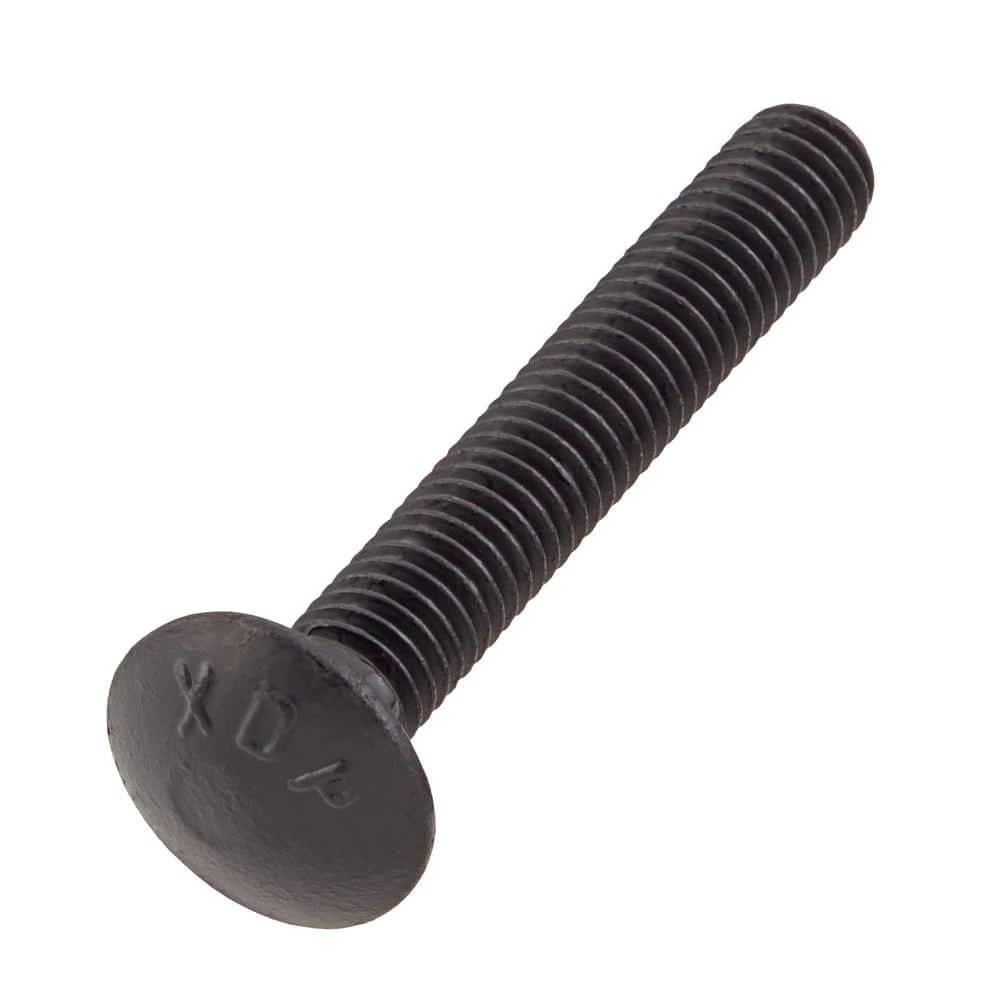 DECKMATE 3/8 in. -16 x 2-1/2 in. Black Deck Exterior Carriage Bolt ...