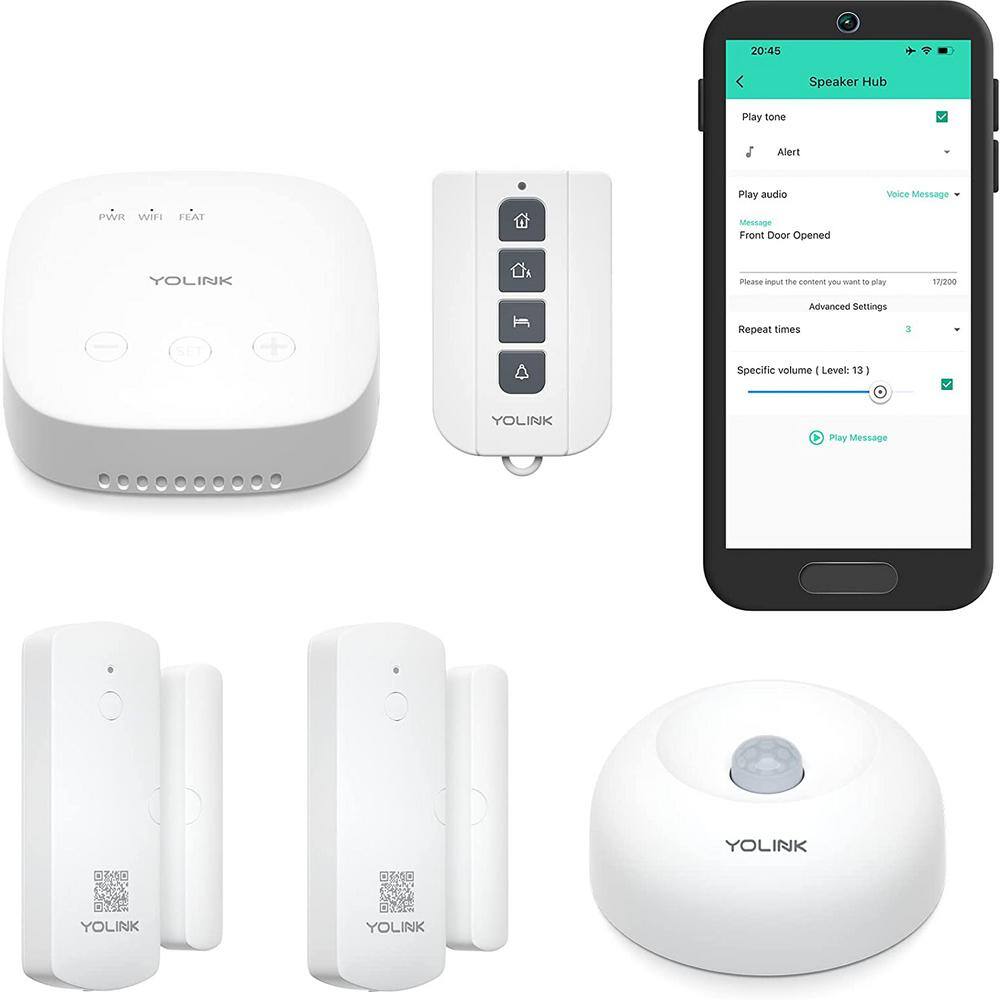 YoLink Home Security System, Wireless Smart DIY Alarm Kit, with App ...