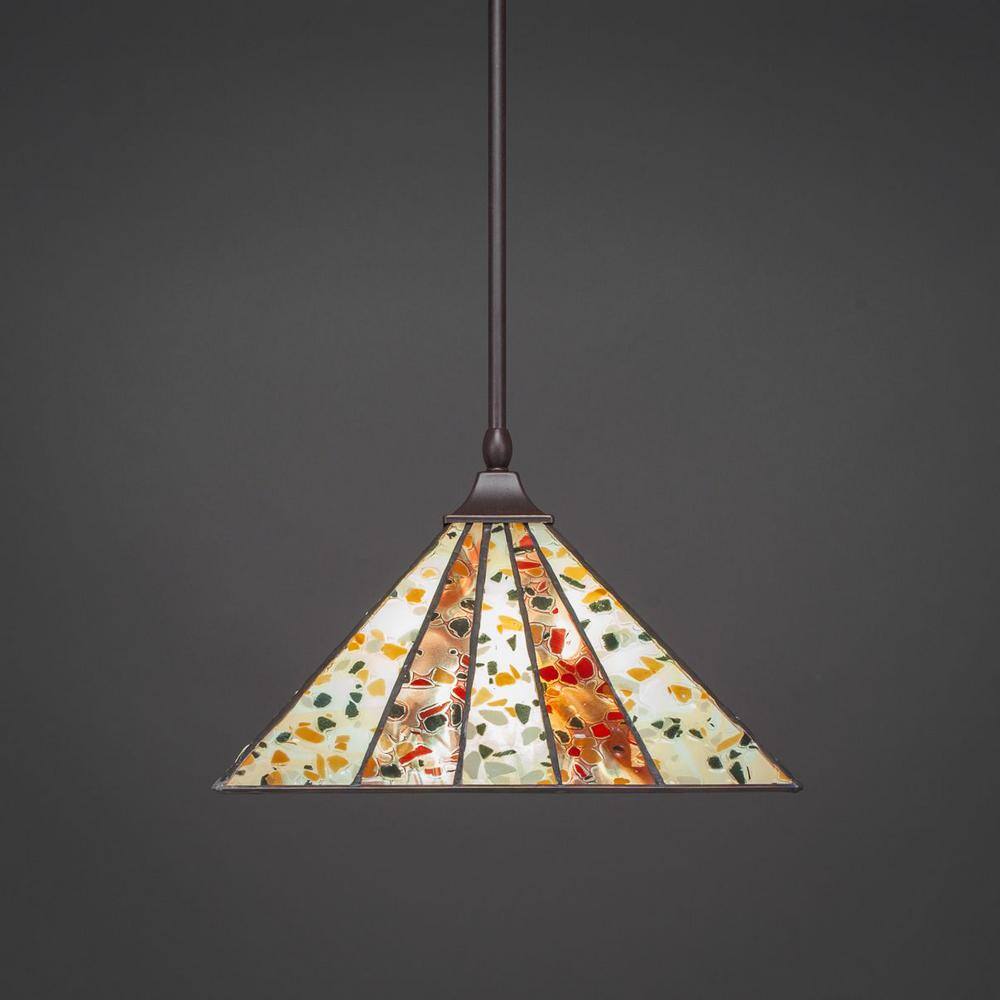 Lighting Theory Sparta 100-Watt 1-Light Dark Granite Bowl Mini Pendant ...