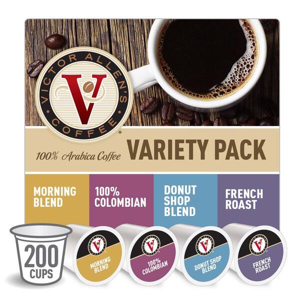 Victor Allen's Coffee Variety Pack Assorted Roast Single Serve Coffee Pods for Keurig K-Cup ...