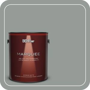 BEHR PREMIUM PLUS 8 oz. #BXC-66 Dusk Blue Satin Enamel Interior ...