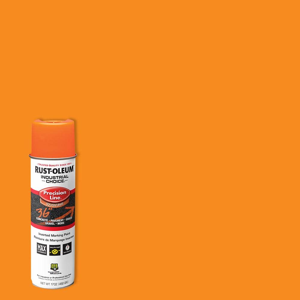 Rust-Oleum Industrial Choice 17 oz. M1600 Fluorescent Orange Inverted ...