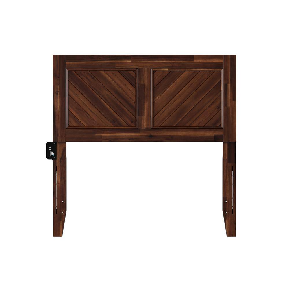 AFI Canyon Barnwood Brown Solid Wood Twin Rustic Headboard with ...