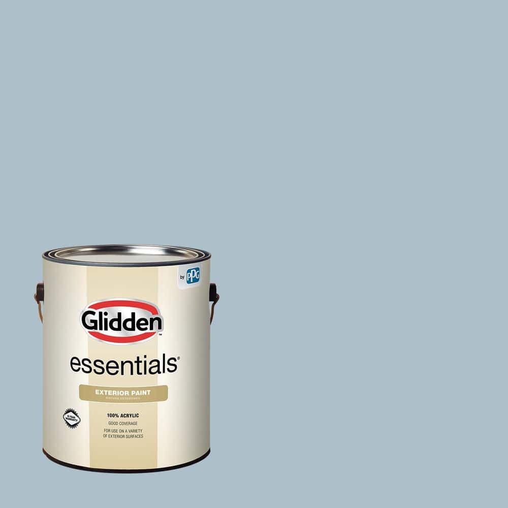 Glidden Essentials 1 gal. PPG1153-4 Chambray Satin Exterior Paint ...
